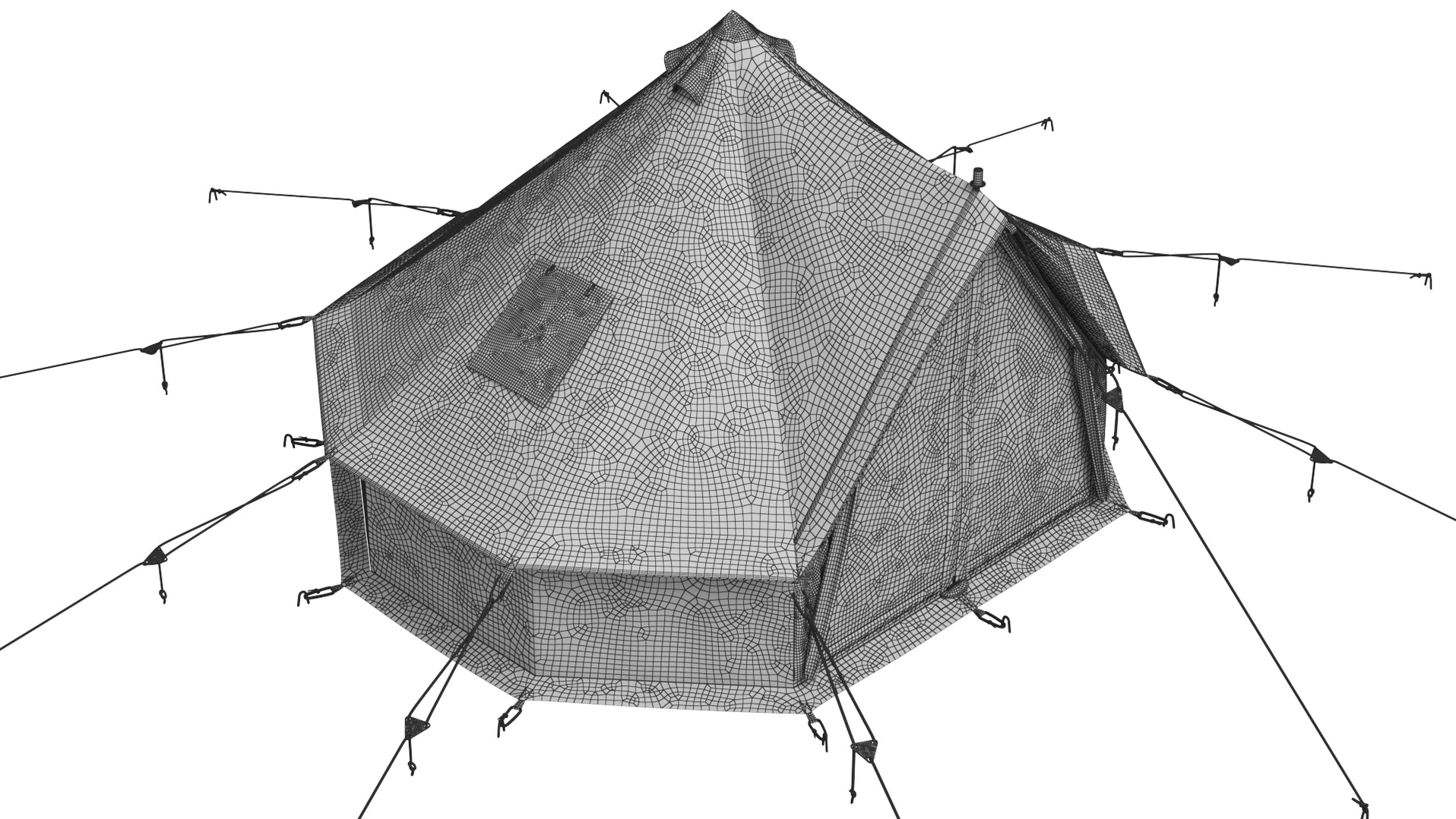 Canvas Glamping Bell Tent 3D Model — FaceQuad