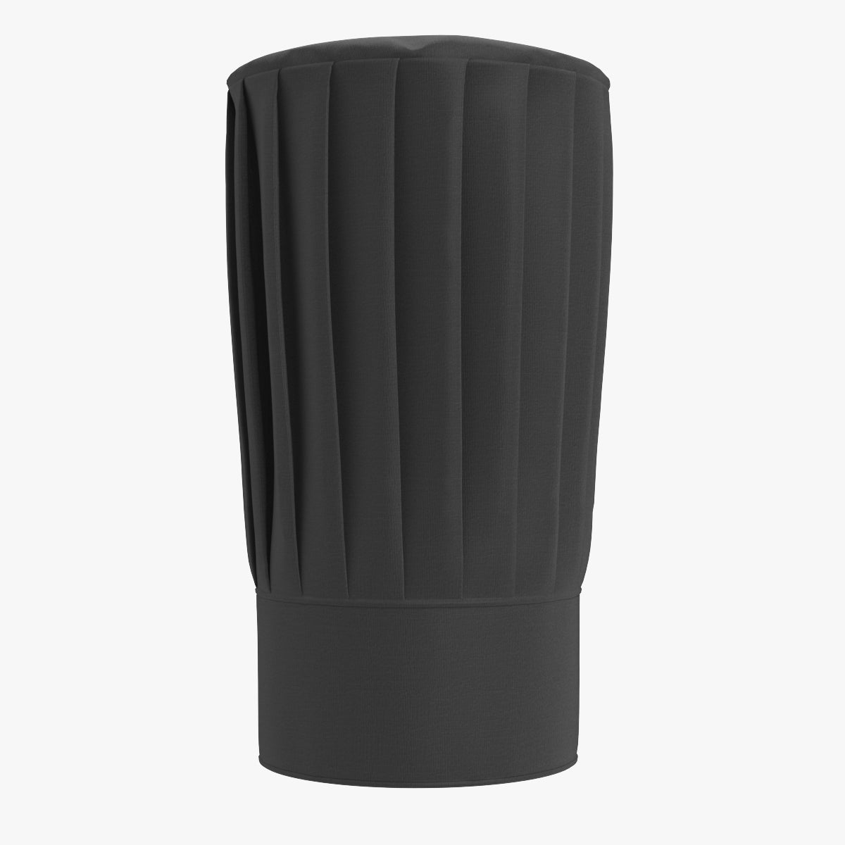 Black Tall Chef Hat 3D Model — FaceQuad