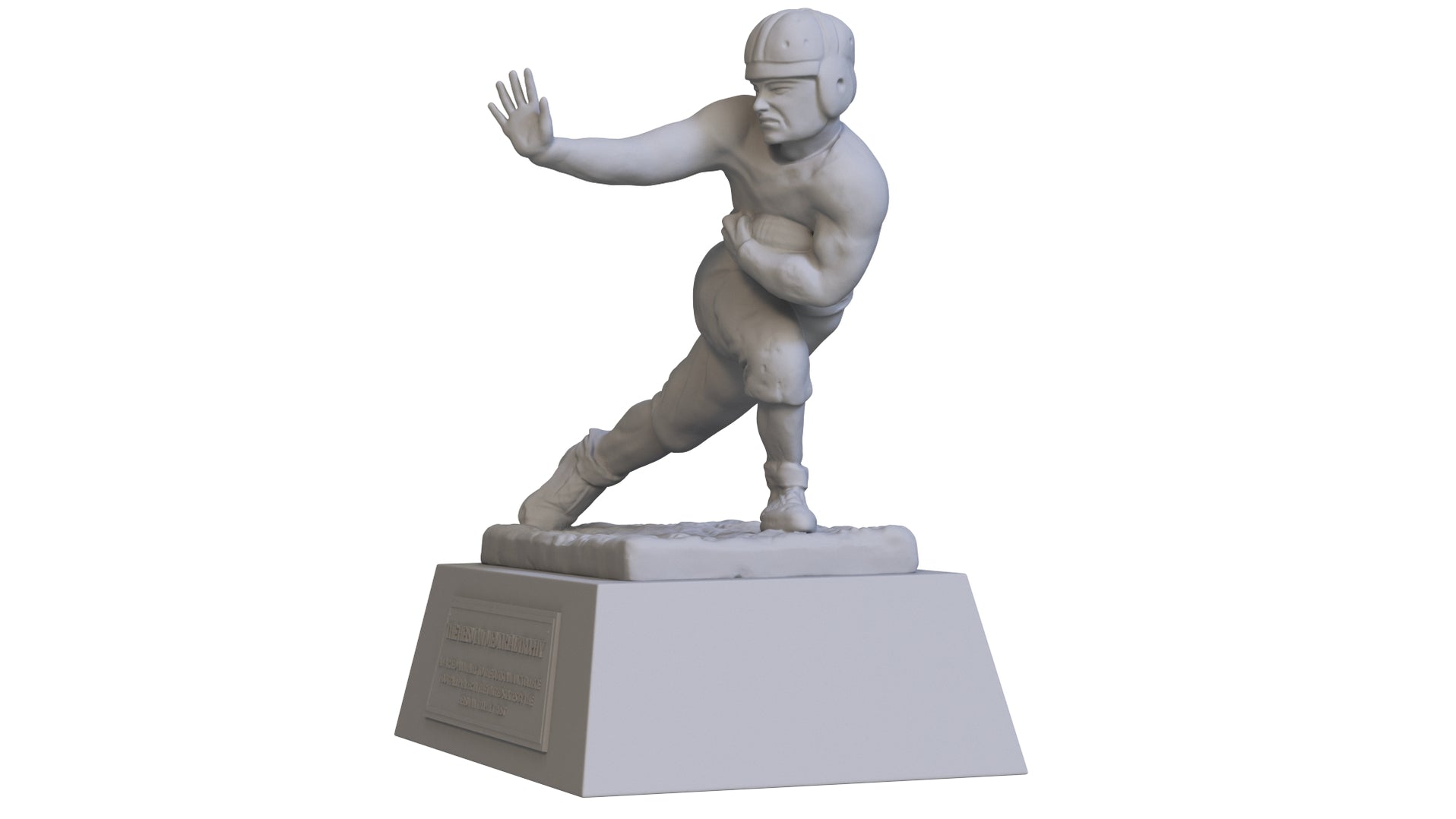 Heisman Memorial Trophy 3D Print Model — FaceQuad