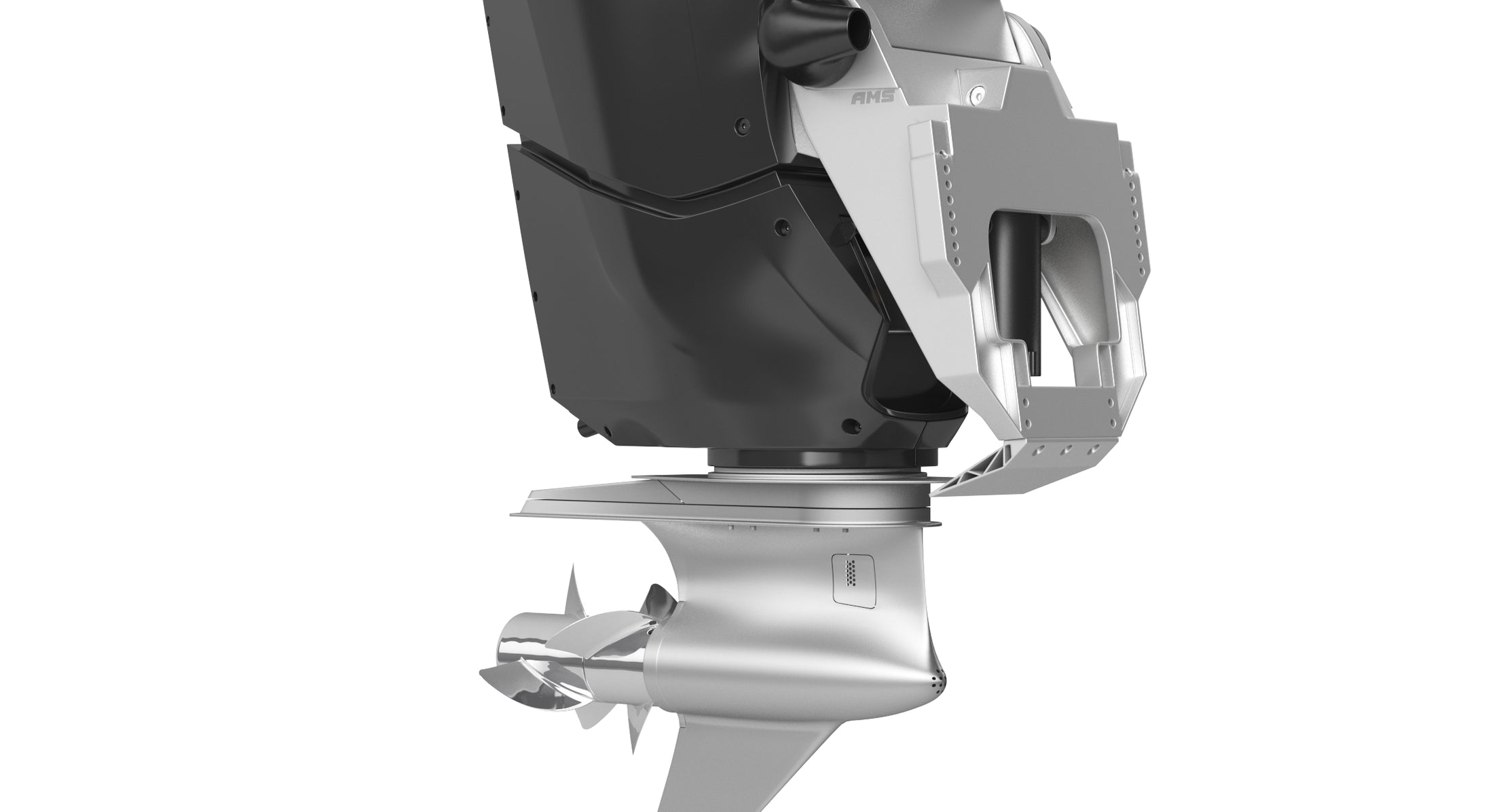 Mercury Verado V12 600HP Outboard Motor 3D Model — FaceQuad