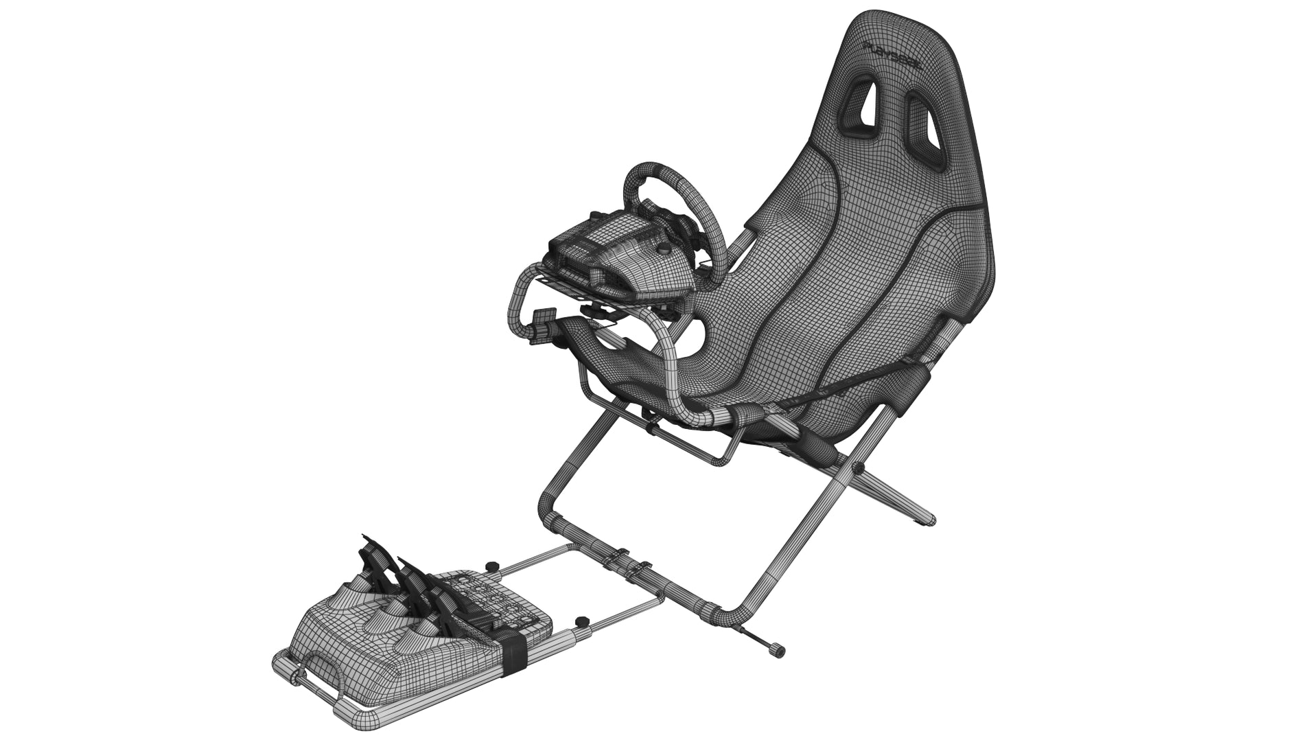 Playseat Challenge Black ActiFit Racing Simulator Seat 3D Model — FaceQuad