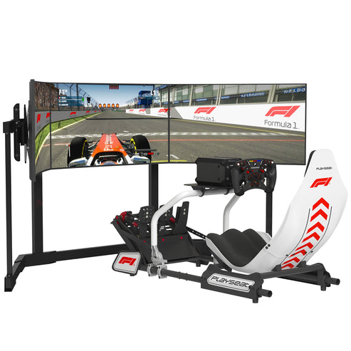 Playseat Formula Instinct F1 Edition Racing Simulator Seat with 3 Moni ...