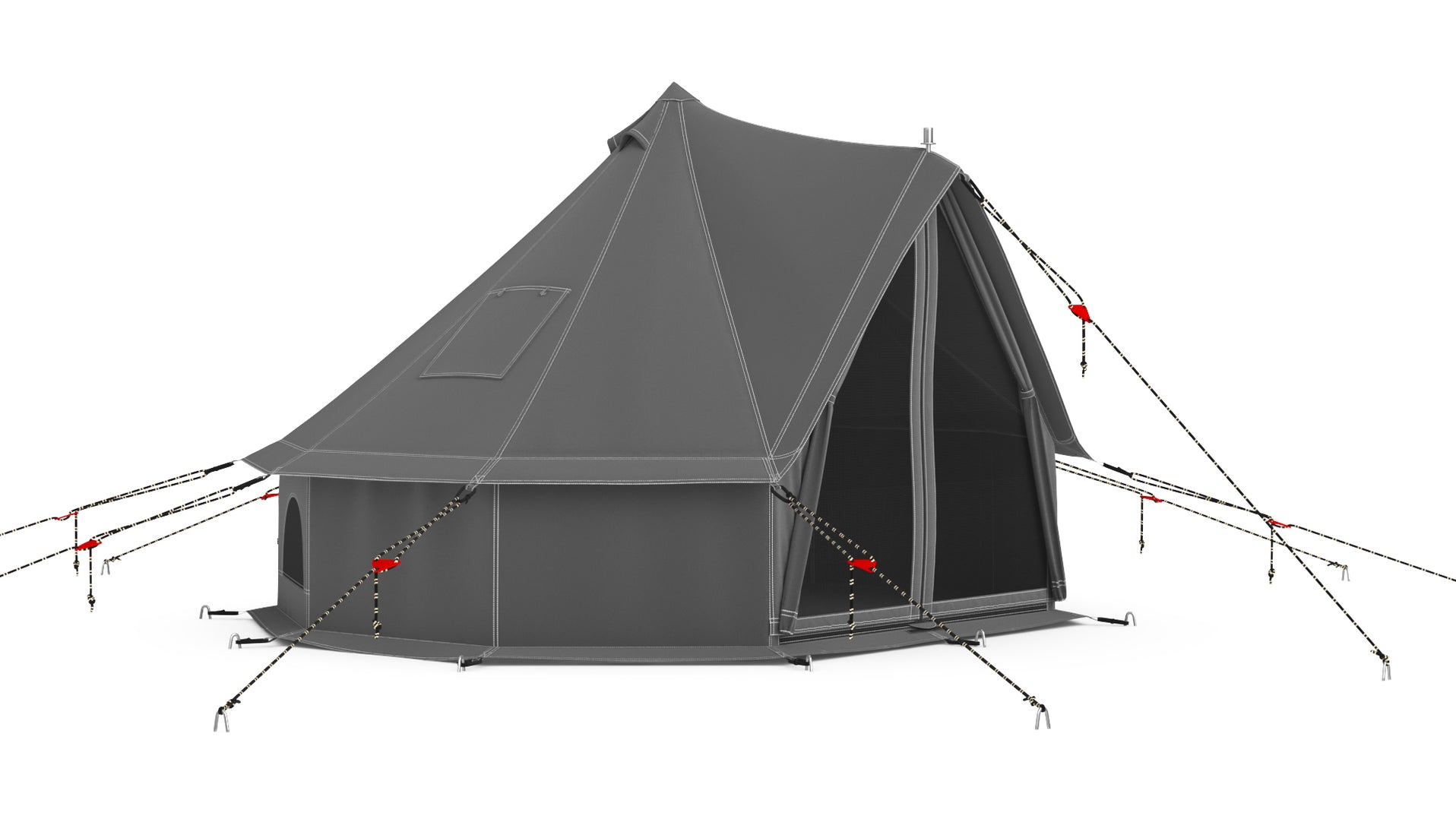 Regatta Canvas Bell Tent 3D Model — FaceQuad