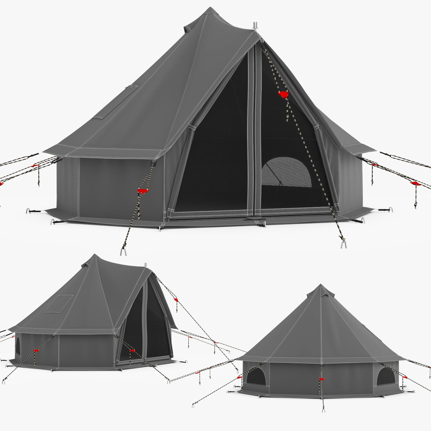 Regatta Canvas Bell Tent 3D Model — FaceQuad