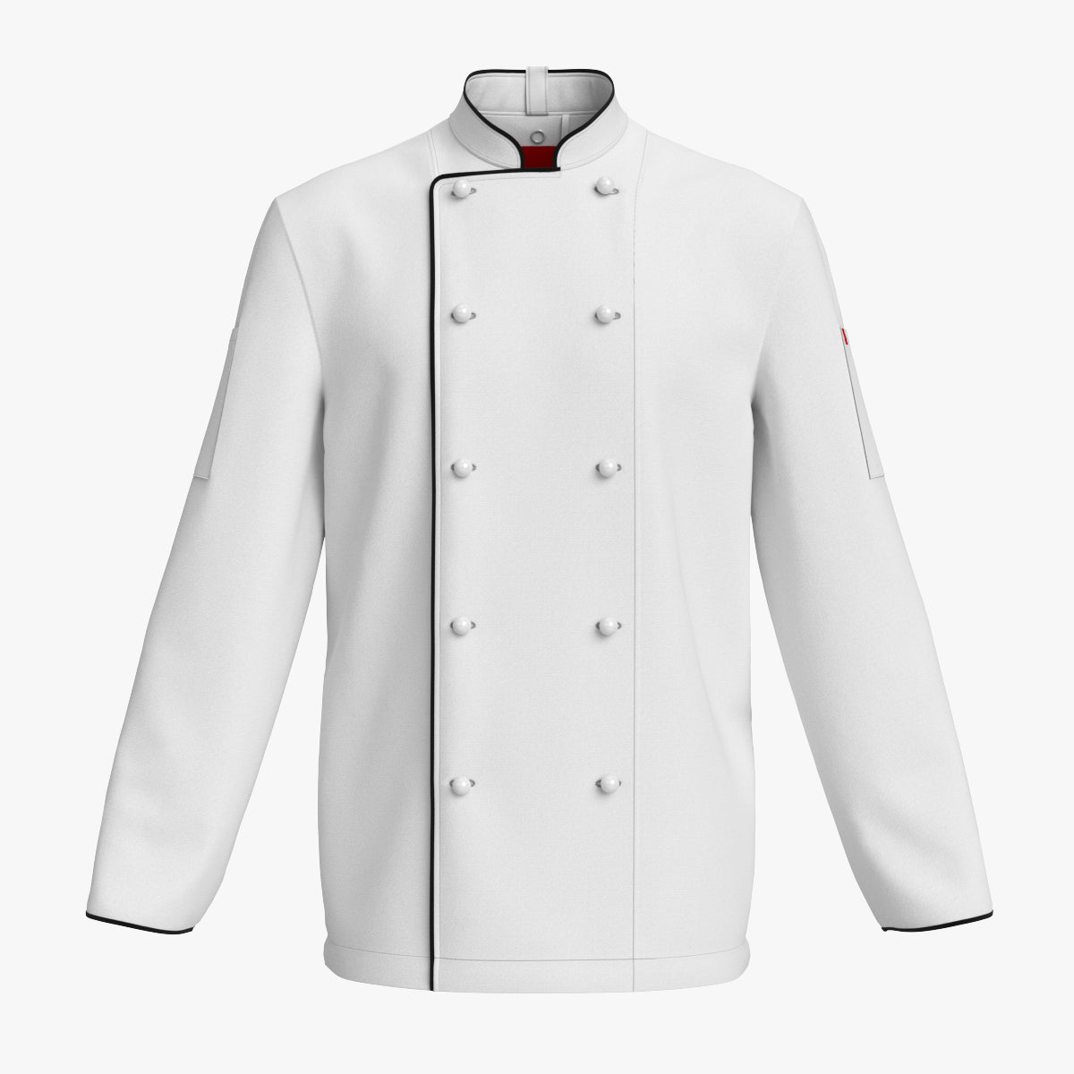 Long Sleeve Chef Jacket 3D Model — FaceQuad