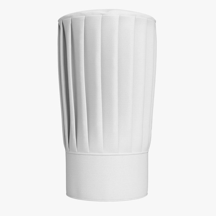 White Tall Chef Hat 3D Model – FaceQuad