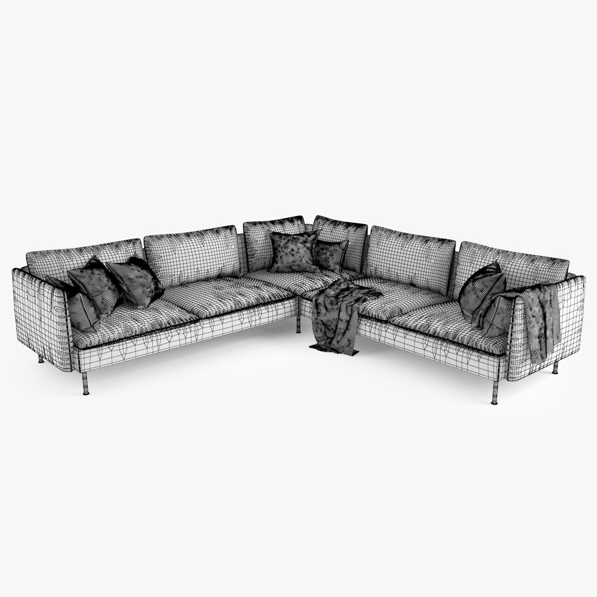 IKEA Soderhamn Corner Sofa 3D Model | FaceQuad