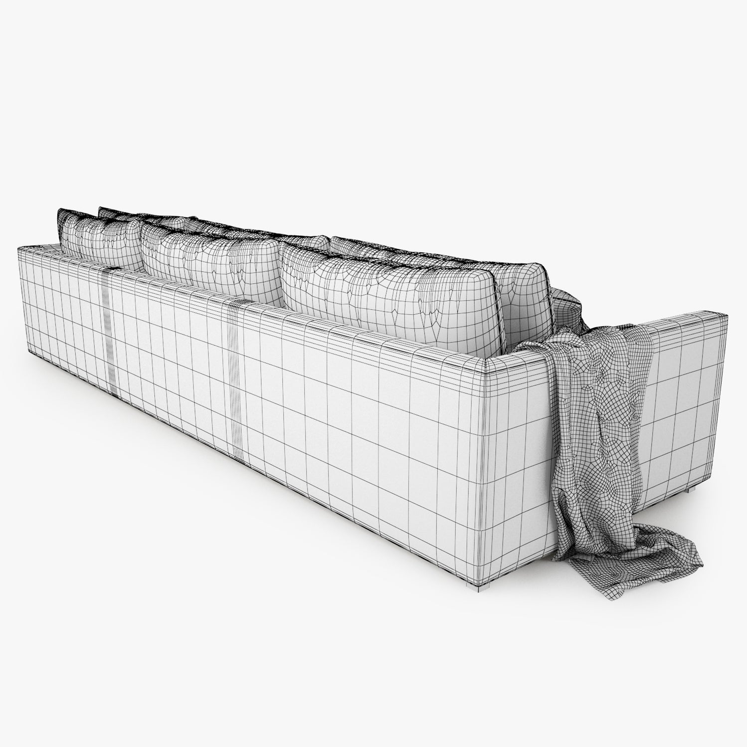 Poliform Bristol Three Seater Sofa 3D Model | FaceQuad