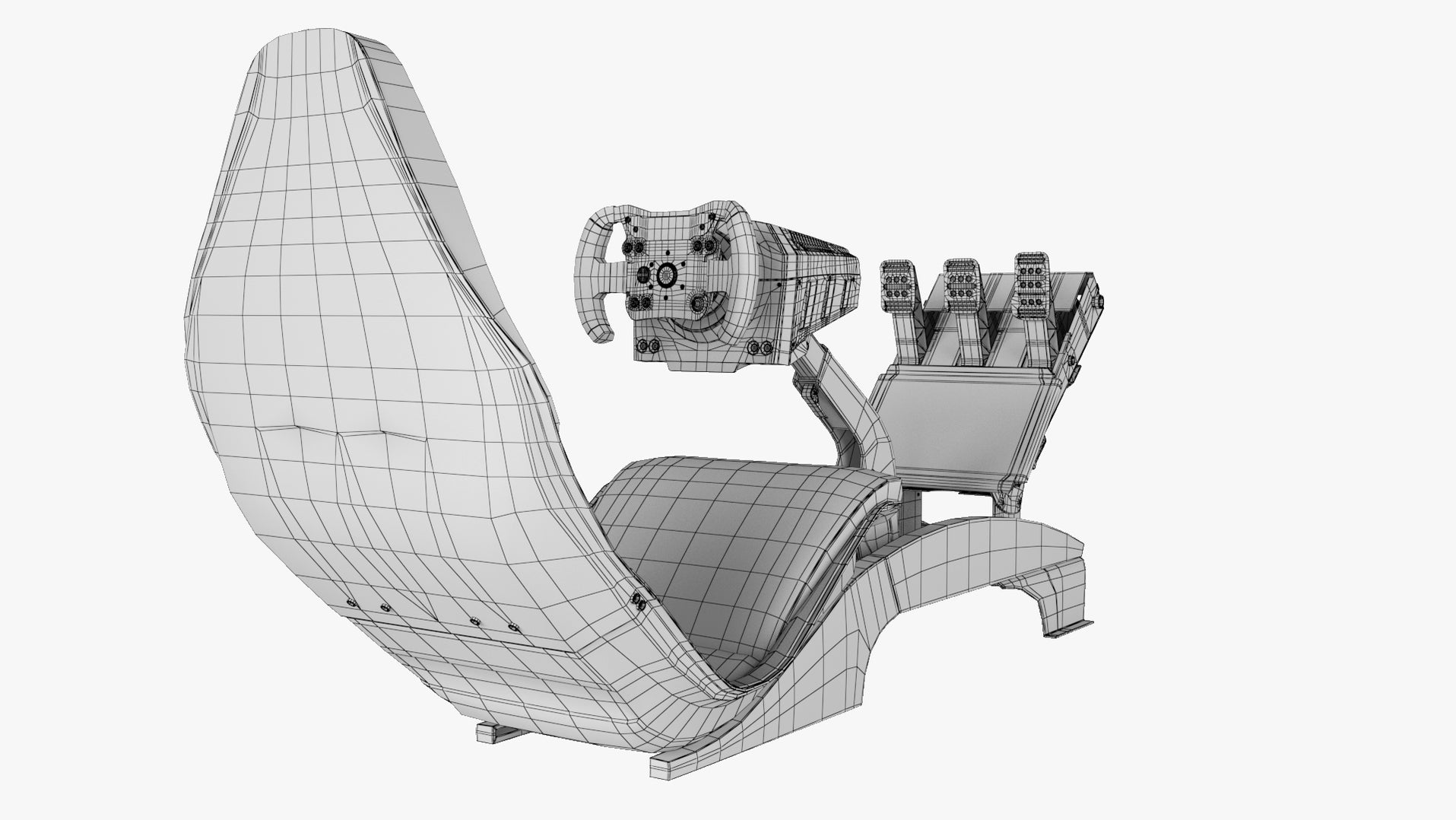Formula 1 Racing Game Simulator Seat Collection 3D Model | FaceQuad