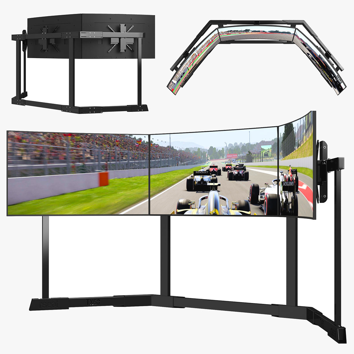 RSeat TX60 TV Stands Triple Screen 3D Model | FaceQuad